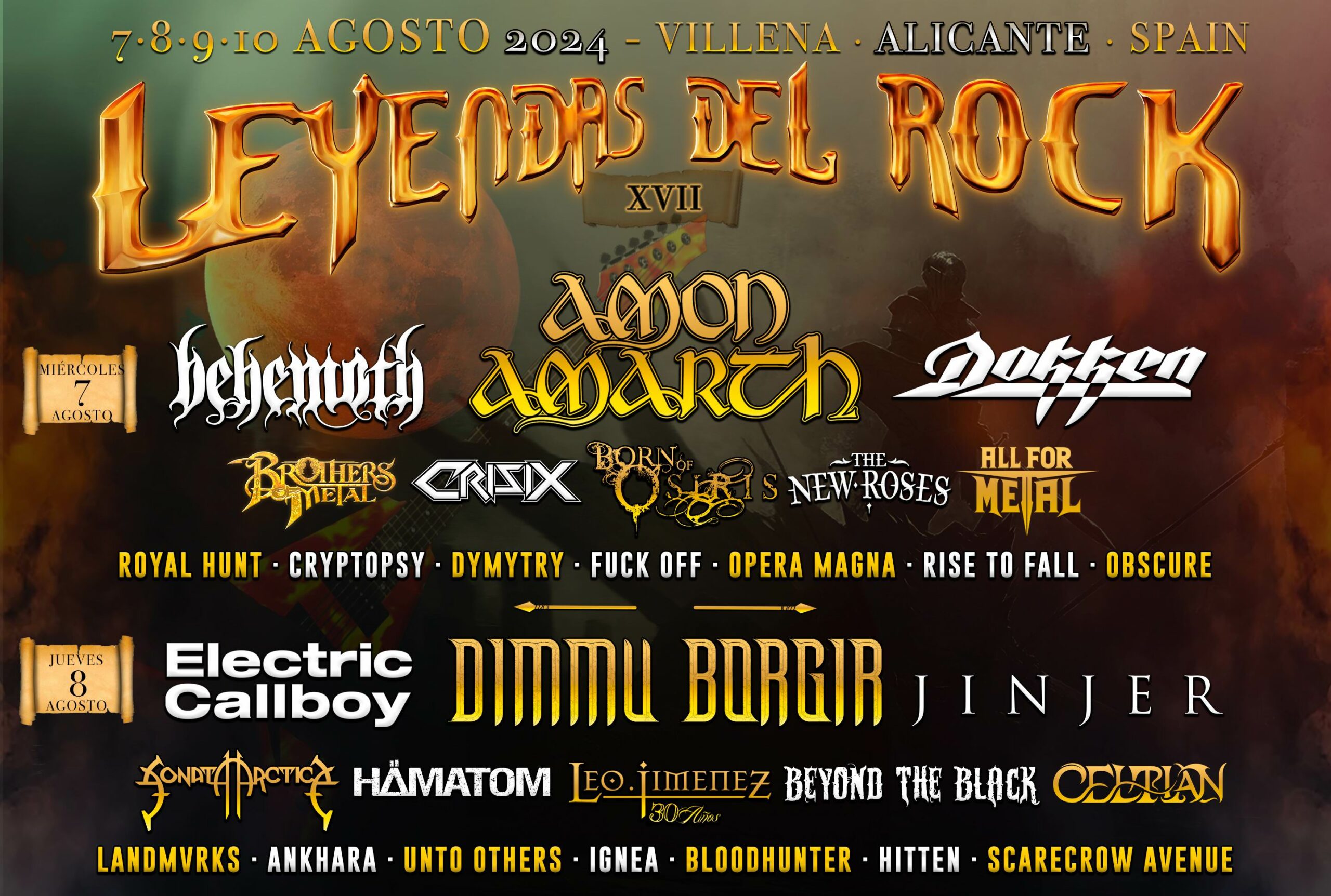 Leyendas del Rock 2024: cartel definitivo y distribución por días - El Periódico de Villena